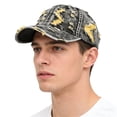 Baseball Cap Breathable Ripped Cowboy Retro Men's Washed Out Distressed ...