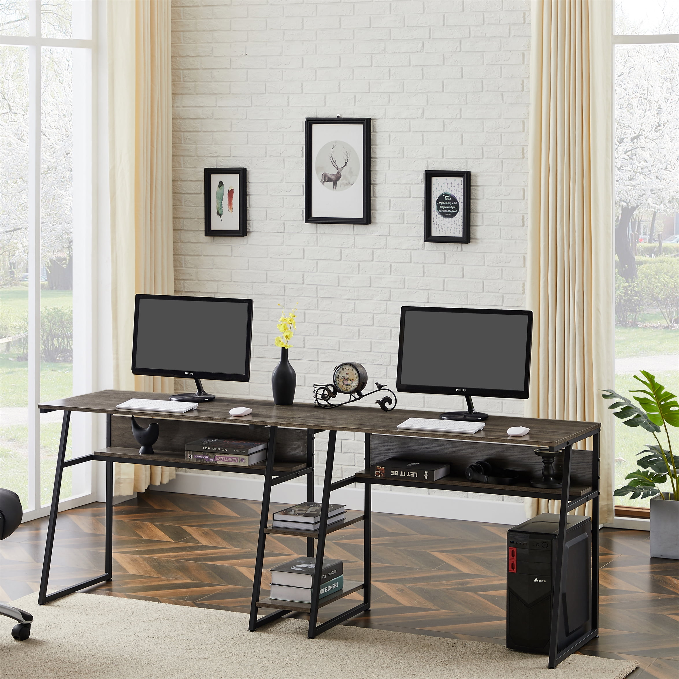 Aukfa 81 Two Person Computer Desk, Double Office Zambia | Ubuy