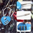 CERPXFF-3 Pack Mini Padlock Heart Code Lock 3-Digit Combination Locker ...