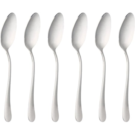 HSD Stainless Steel Oval Soup Spoons Large Spoons Table Dinner Spoons ...