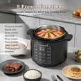 6 Quart 9 in 1 Pressure Cooker with Touchscreen, 12 Presets, Dual Inner ...