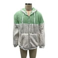 Ceisia Men's Color-Blocked Sherpa Hooded Jacket | Relaxed Long-Sleeve ...