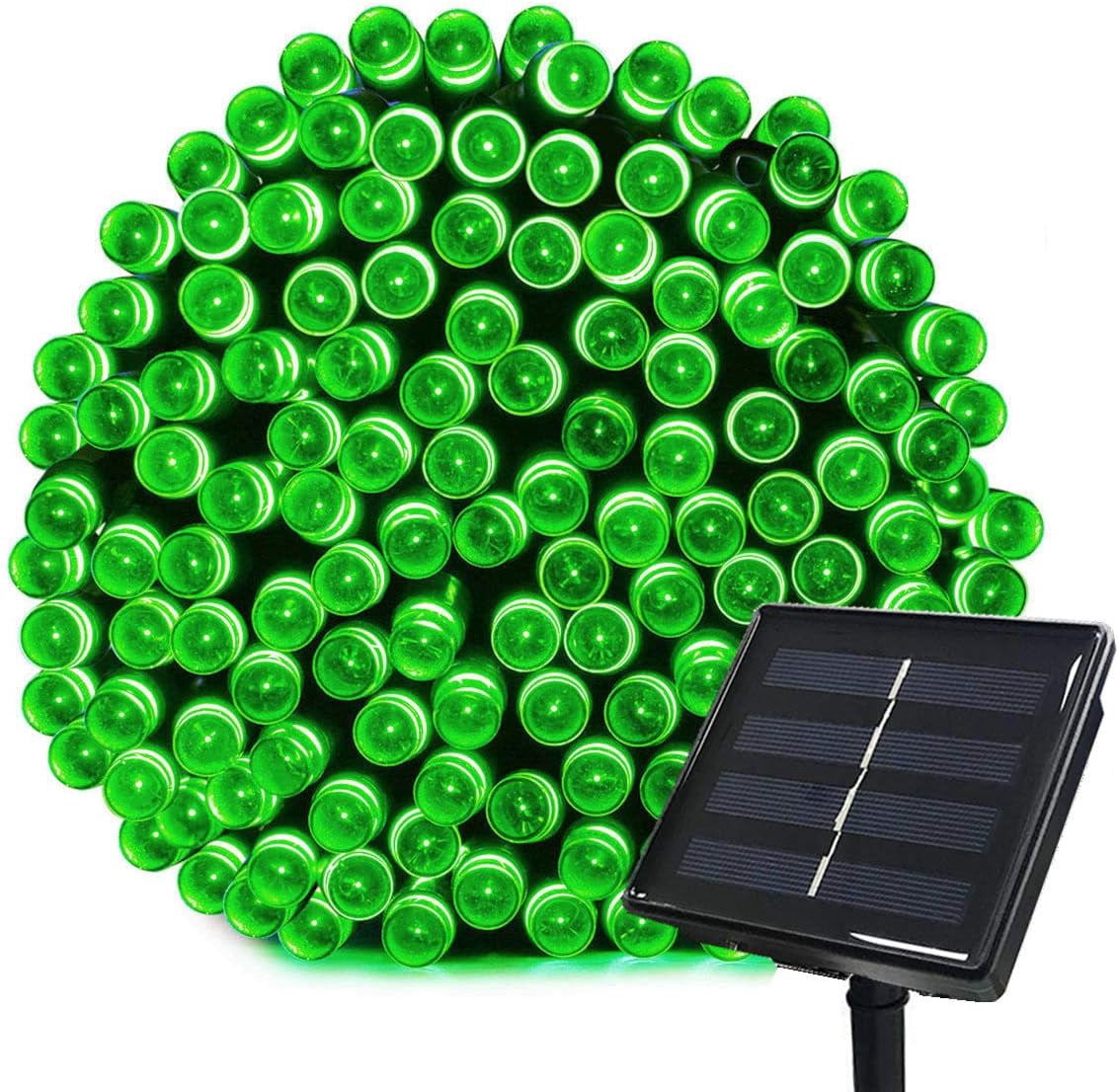 Guirnalda LED de 22 m alimentada por energía solar con 8 efectos de luz ...