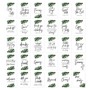 Koyal Wholesale Brush Script Wedding Signs Bundle Set for Ceremony ...