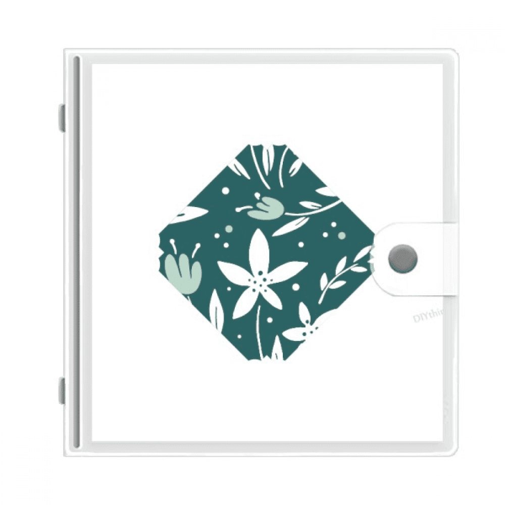 Green White Flower Paint Photo Album Wallet Wedding Family 4x6 ...