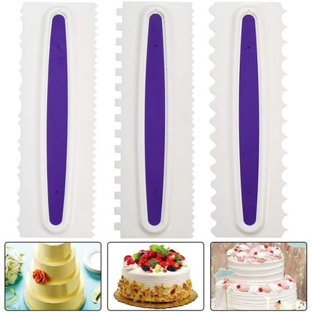 Heytea 3pcs Cake Icing Smoother, Cake Smoother Scraper Cream Spatulas ...