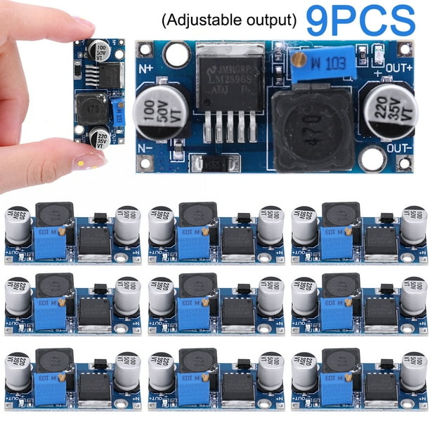 Módulo reductor fuente alimentación convertidor LM2596S DC-DC 3A 3 2 V-46 V (salida ajustable ...