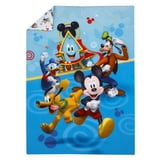 Disney Mickey Mouse 4pc Toddler Bedding Set, "Mickey Fun House", Blue ...