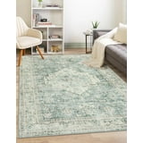 Lahome Washable Rug 4'x6' Farmhouse Indoor Entryway Rug Tribal Low-Pile ...