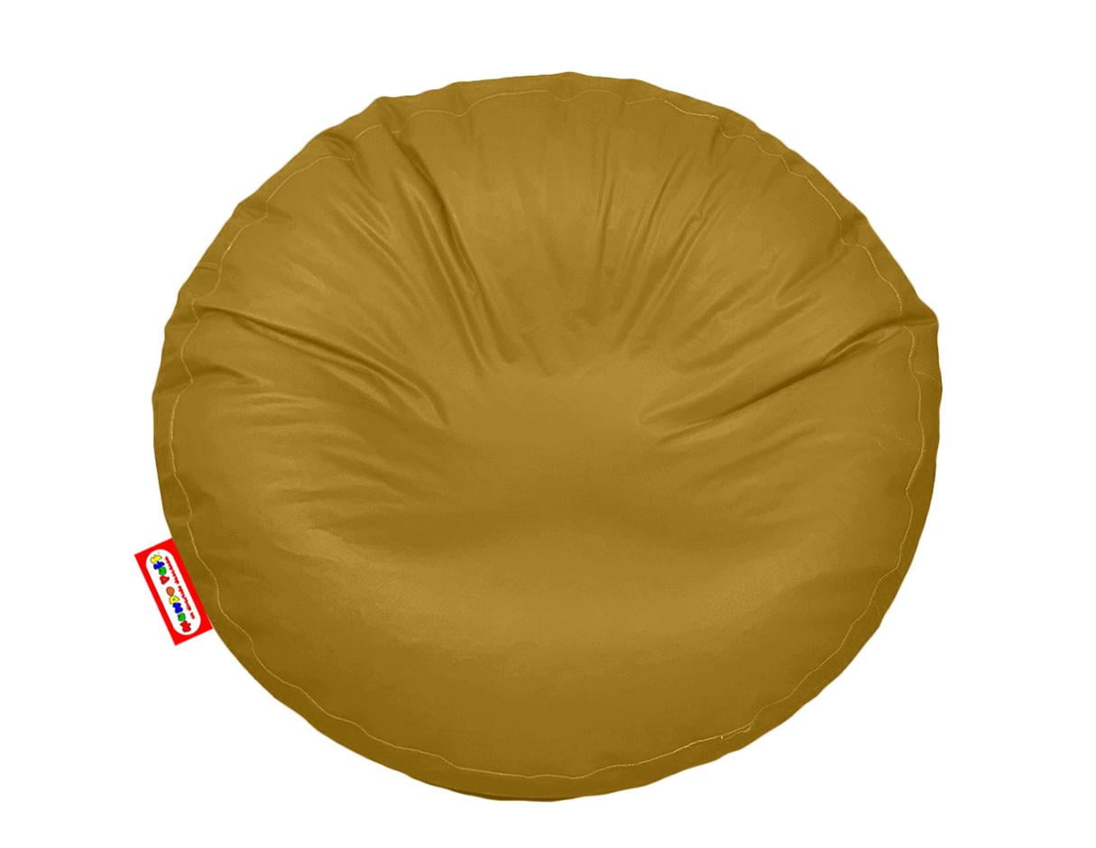 Sillón Puff Mundo Puff Circular Grande 100x50cm beige Grande Mundo Puff ...