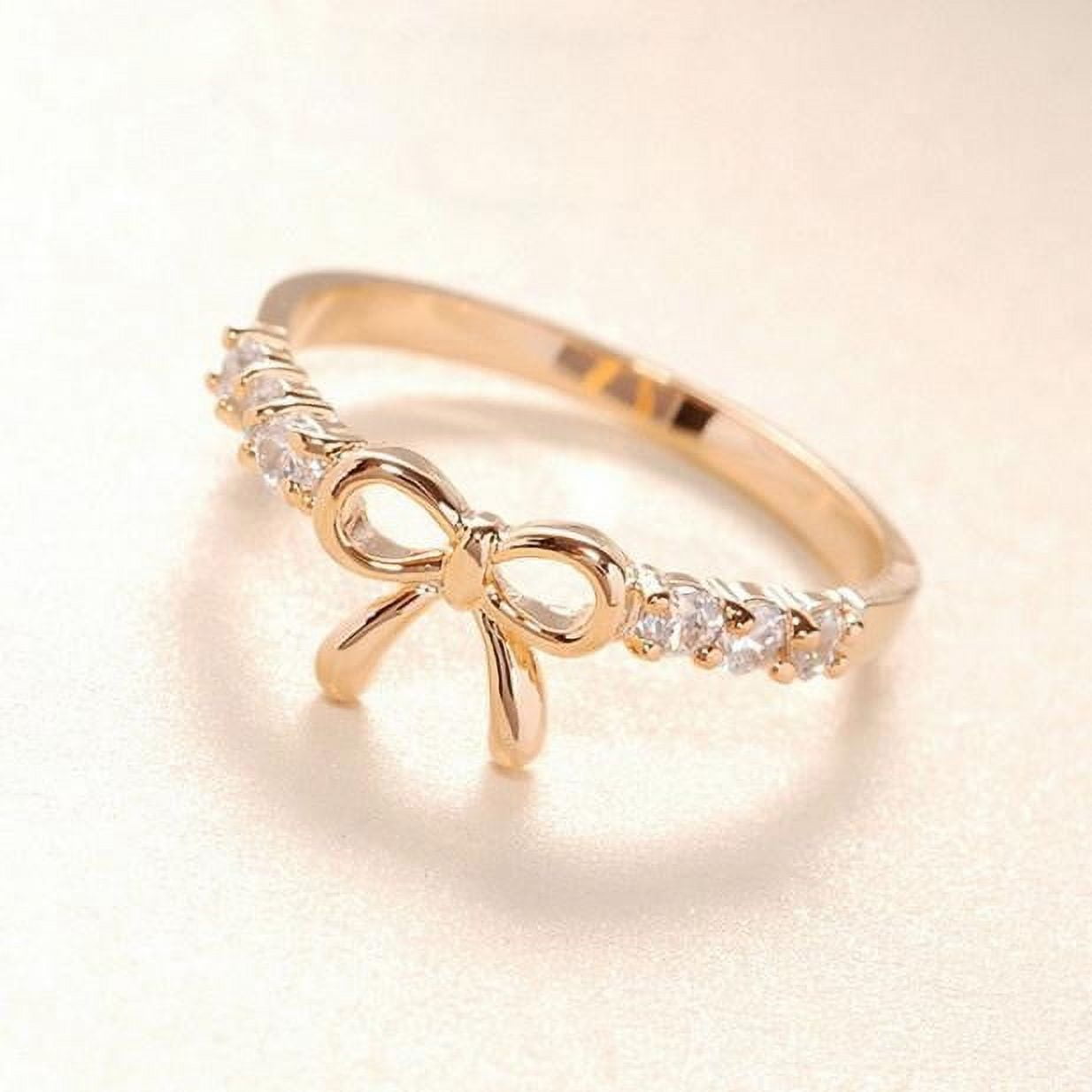 Click here for Egnmcr Rings Korean Jewelry Crystal Bow Gd Crystal... prices