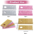 1 Box Glitter Acrylic Wine Glass Charms Goblet Marker Rectangle Mixed ...