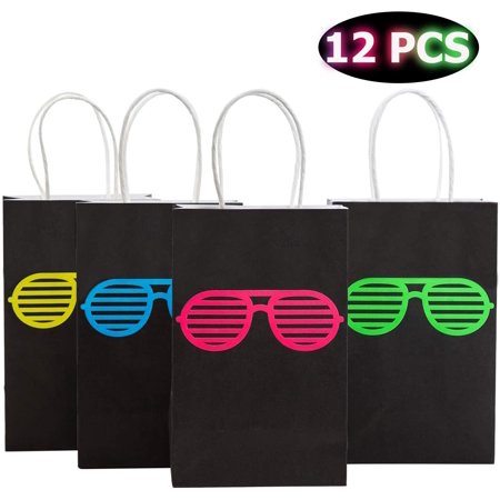 Glow in The Dark Party Bags, Neon Gift Bags, 80s Glow in The Dark Neon ...