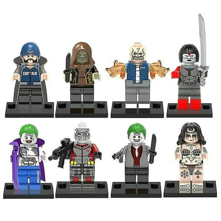 8pcs Superhero Series Villain Task Force Suicide Squad Assembled ...