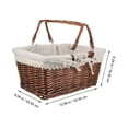 Kkewar Wicker Basket Gift Empty Willow Woven Picnic Basket Candy Basket ...