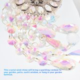 EUWBSSR Colorful Crystal Wind Chimes, Handmade Garden Hanging, Indoor ...