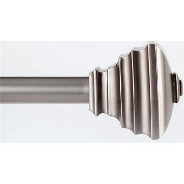 Lumino 1 Inch Pewter Botero Knob, Single Curtain Rod Set, 42-120" Width ...
