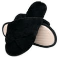 LORDFON Women's Fluffy Open Toe Cross Band House Slippers, Indoor Slip On, Anti-Skid - Walmart.com
