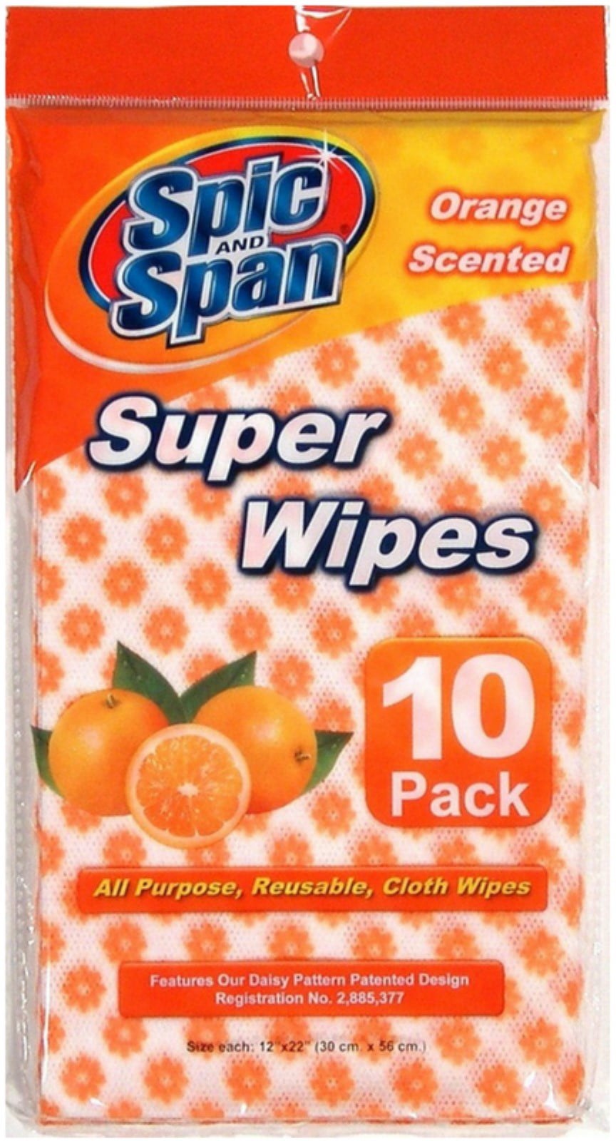 Spic And Span All Purpose Reusable Super Cloth Wipes, Orange Scented 10 Each - Walmart.com