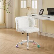 BELLEZE Kaylee Office Chair Upholstered Velvet Seashell Swivel Desk ...