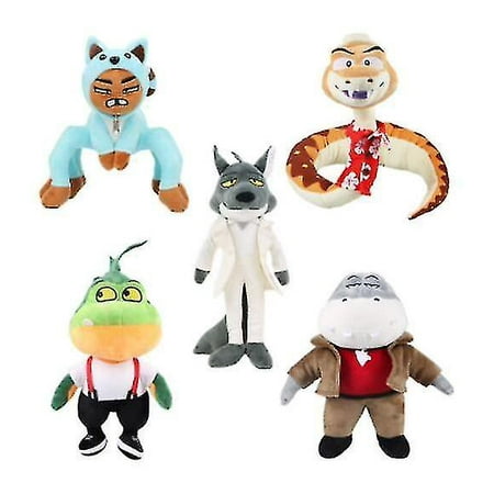 The Bad Guys Plush Toy, Mr. Wolf/ms. Tarantula/mr. Snake/mr. Piranha/mr ...