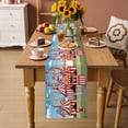 Amusement Park Table Runner 72 Inches, Cute Cartoon Wheelwheels Circus ...