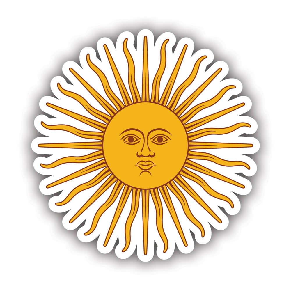 Sun of May Sticker Decal - Self Adhesive Vinyl - Weatherproof - Made in ...
