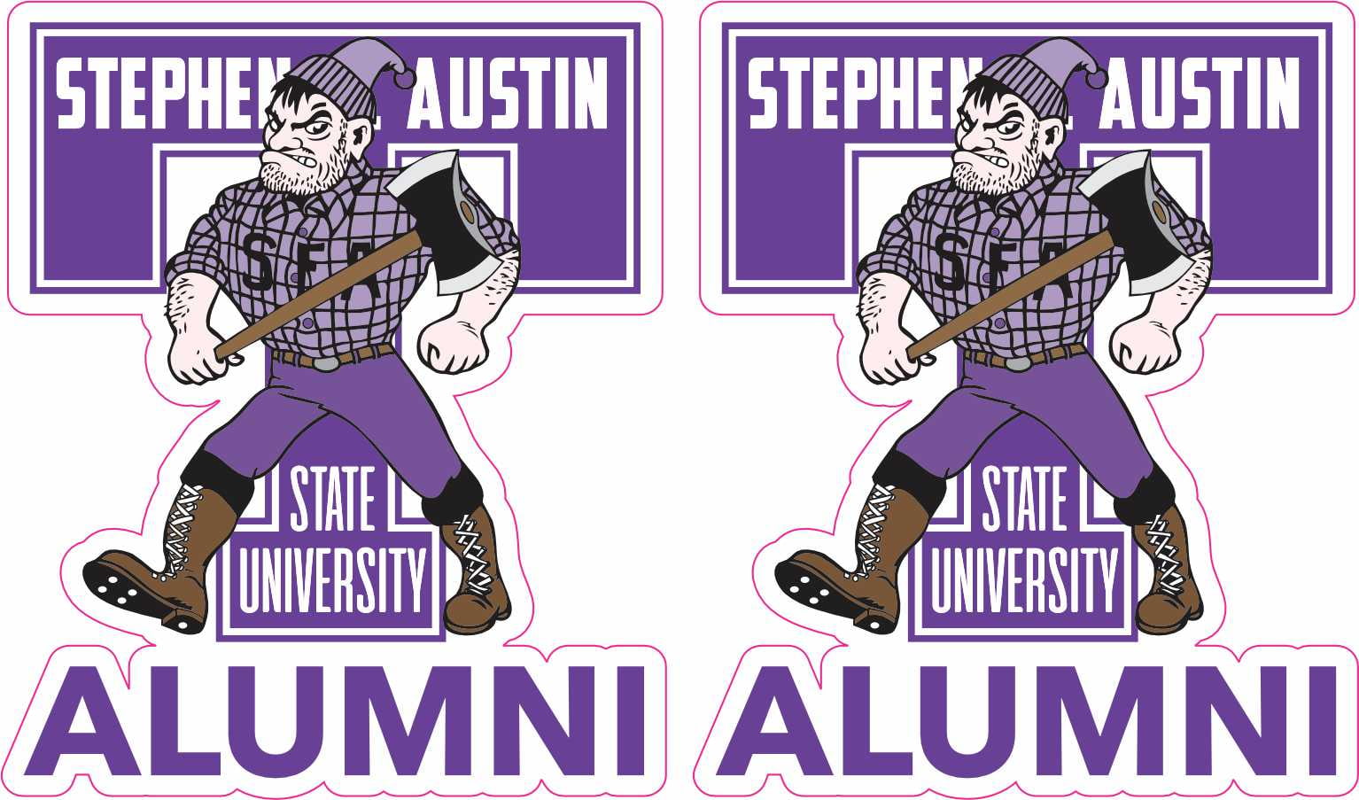 StickerTalk 2x Officially Licensed SFA Alumni Stickers, 2.5 inches x 3 ...