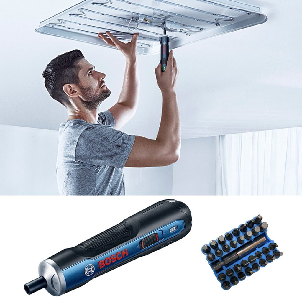 Hand Tools Blue Bosch Electric Screwdriver with 33 drills Autoday 3.6V ...