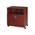Lorell, LLR60268, Mobile Machine Stand with Shelf, 1 Each, Mahogany ...