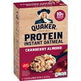 (3 pack) Quaker Protein Instant Oatmeal, Cranberry Almond Flavor, 2.18 ...