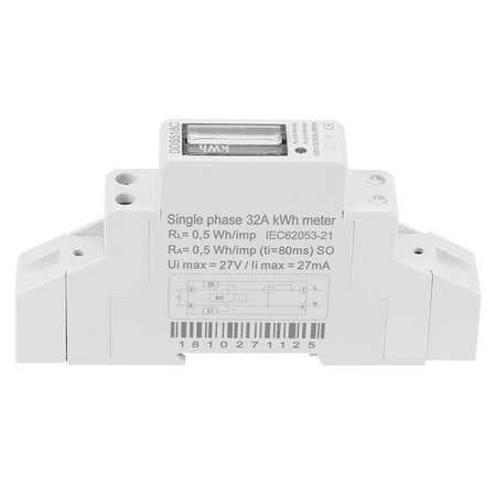Din Rail Energy Meter, High Stability Electric Meter LCD Display Small ...