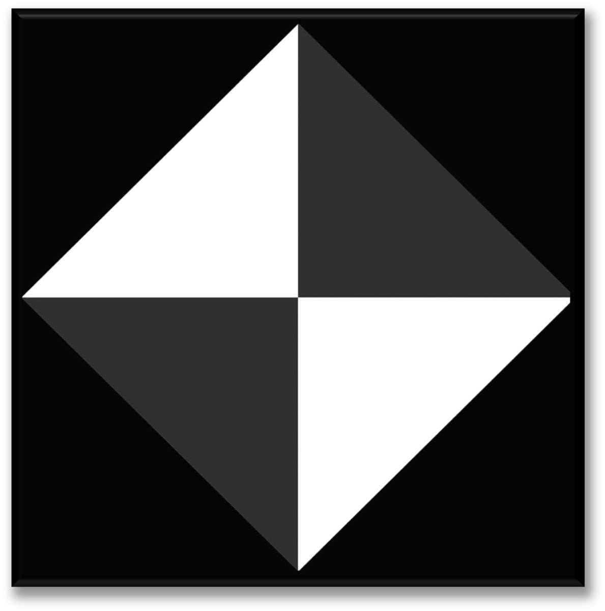 Cuadro Canva Listo Para Colgar Tipo Galería Rombo Blanco Y Negro 40X40 ...