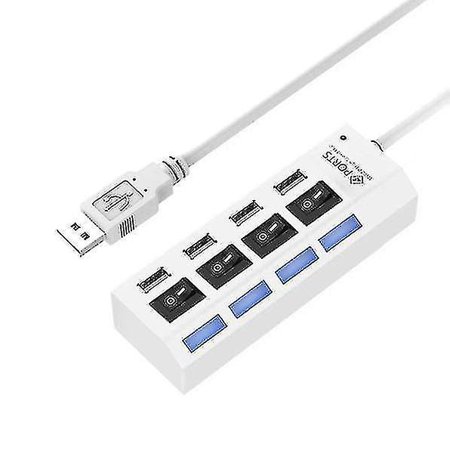 4 Ports USB Hub 2.0 USB Splitter High Speed 480Mbps With ON/OFF Switch ...