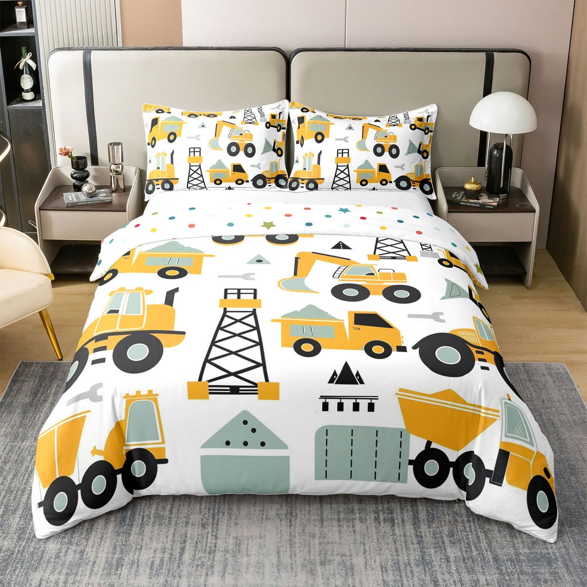 Click here for Erosebridal Cartoon Trackor Car 100 Cotton Duvet C... prices