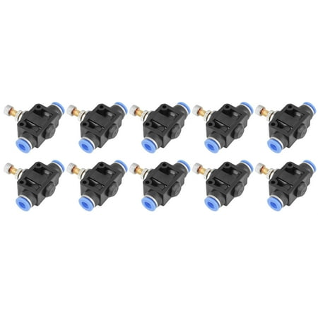 10 pcs/set Push In Speed Controller 6mm Pneumatic Air Flow Control ...