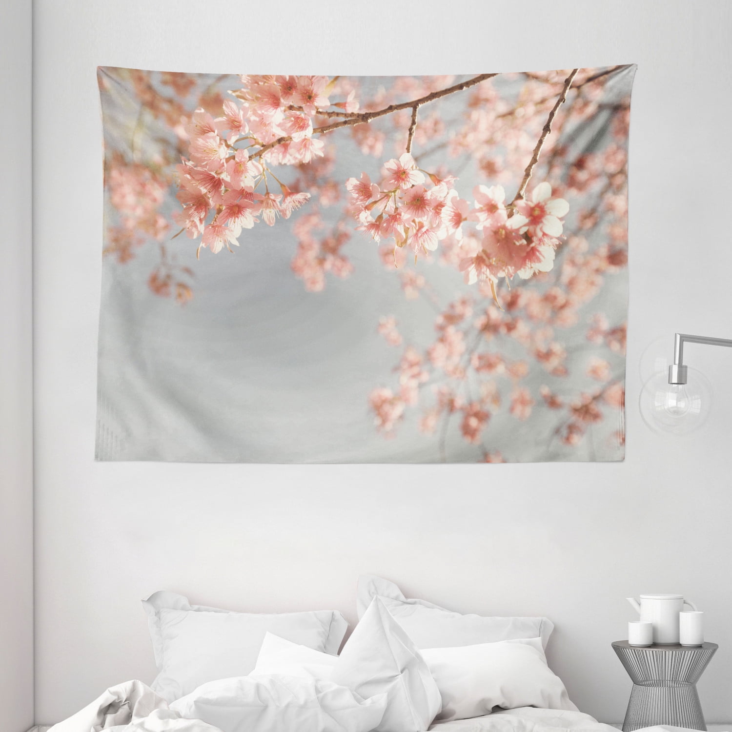 Peach Tapestry, Japanese Scenery Sakura Tree Cherry Blossom Nature ...