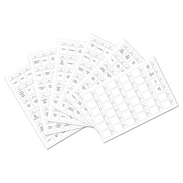 Talented Kitchen 154 Preprinted Kitchen & Food Labels, Black on Clear ...