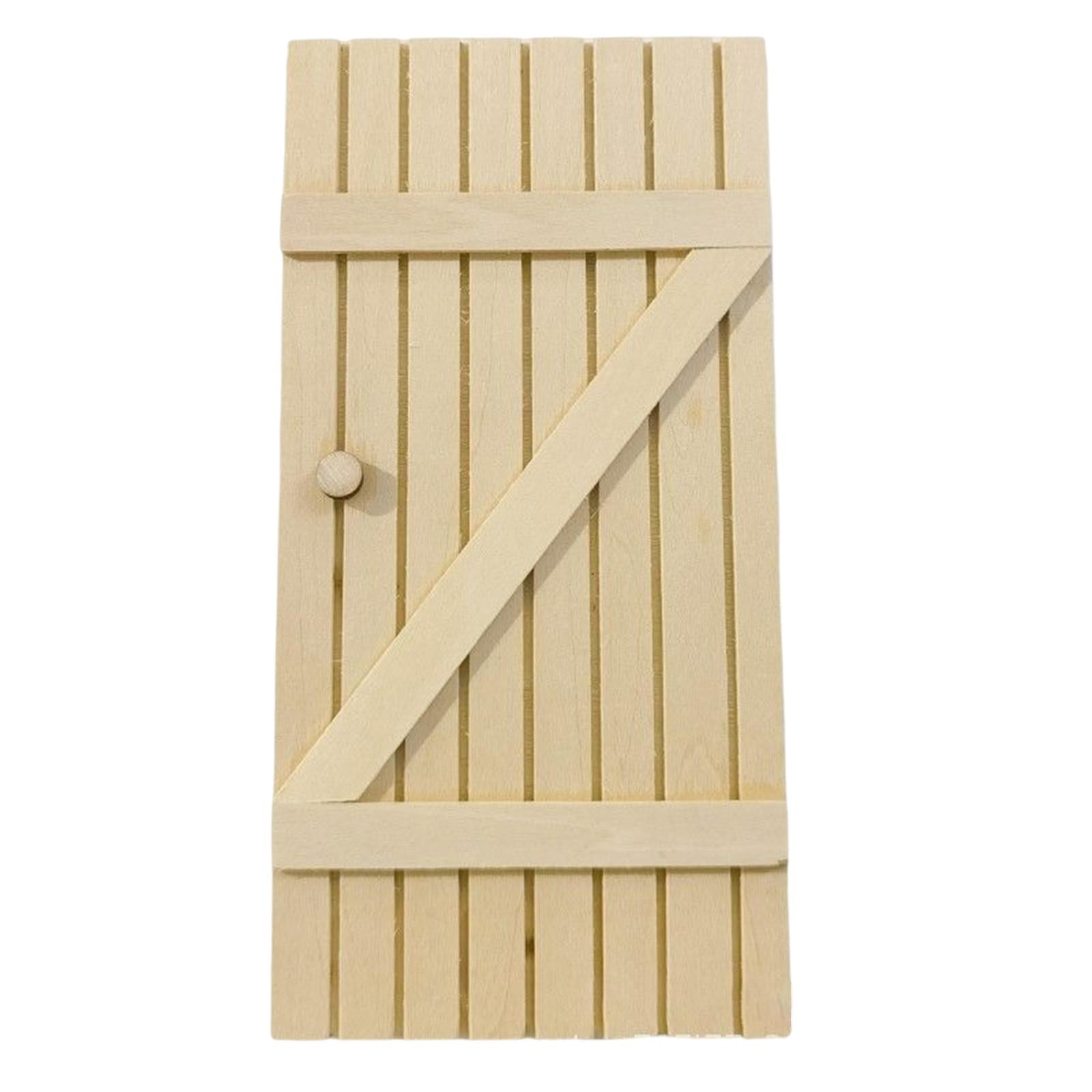 Wooden Doll House Door Miniature Scene Education Learning Toy Fairy ...