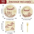 96 Pcs Wizard Party Paper Plate and Napkins Magical Wizard Tableware ...