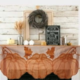 Fall Tablecloths Fireplace Scarf Pumpkin Mantle Scarves Cover ...