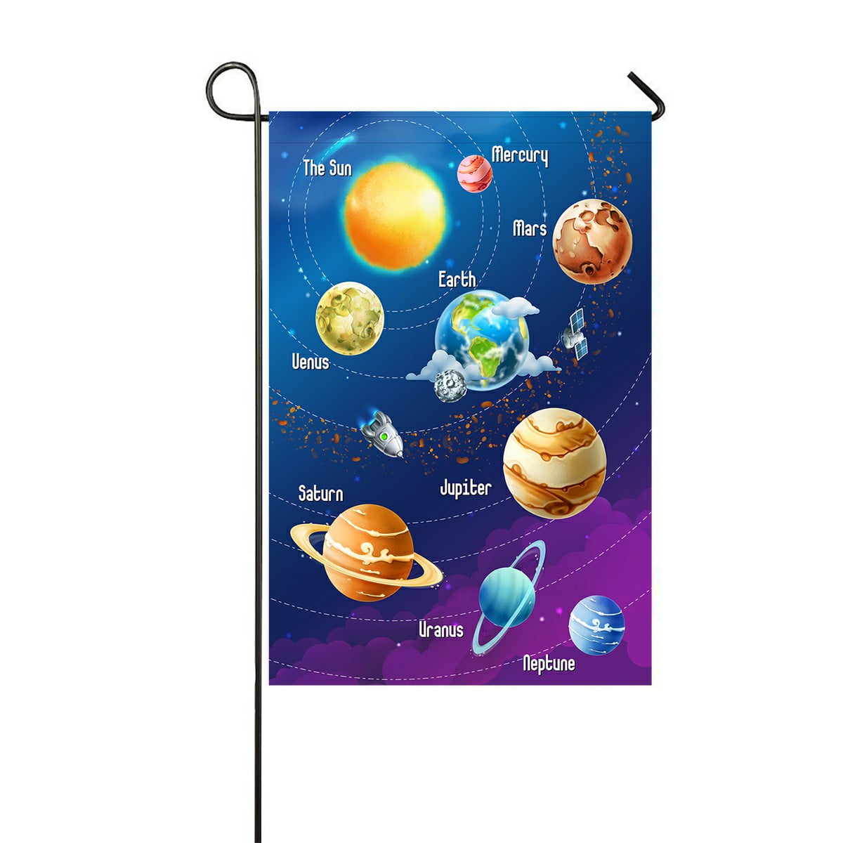 ECZJNT Solar system planets vertical Outdoor Flag Home Party Garden ...