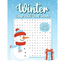 Winter Word Search : Word Search Book for Adults - Large Print Big Word ...