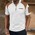 Antinious Men Patch Pockets Zip Stand Collar Short Sleeve Breathable ...