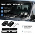 2PCS Ditch Light Brackets Hood Mount with Ditch Light Bracket ...