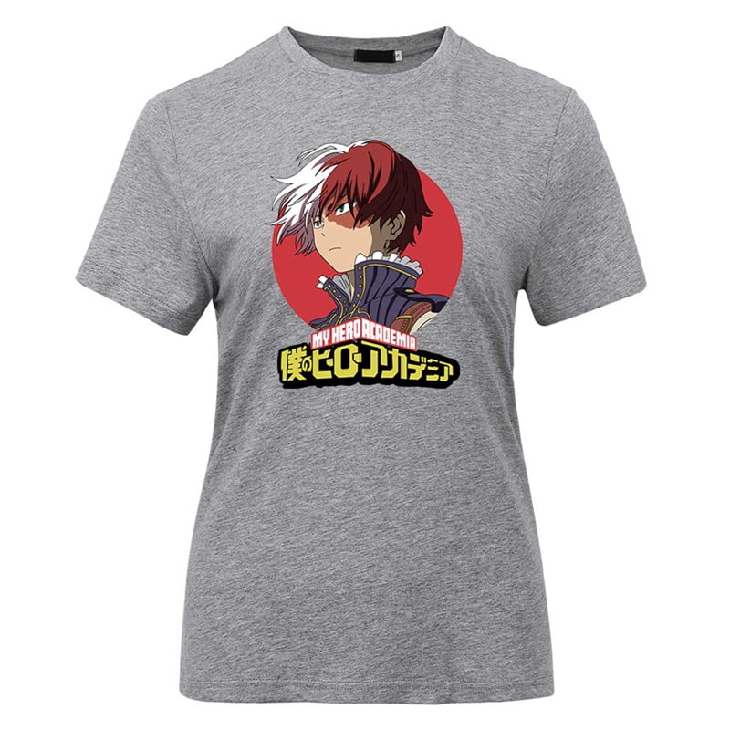 Pwfe Japanese Anime My Hero Academia Unisex Tshirts Casual Todoroki
