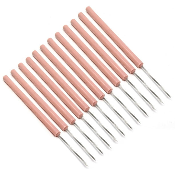 12/Pack Plastic Handle Dissecting Dissection Teasing Needle Straight ...