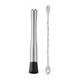 Bartender Kit Supplies, Stainless Steel Cocktail Muddler, Long Twisted ...
