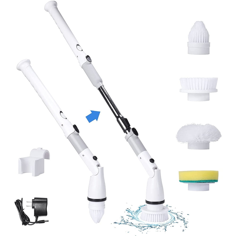 CJC Electric Spin Scrubber, Cordless Cleaning Brush with 3 Replaceable ...