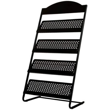 Floor-Standing Magazine and Brochure Racks, Metal Magazine Rack Display ...